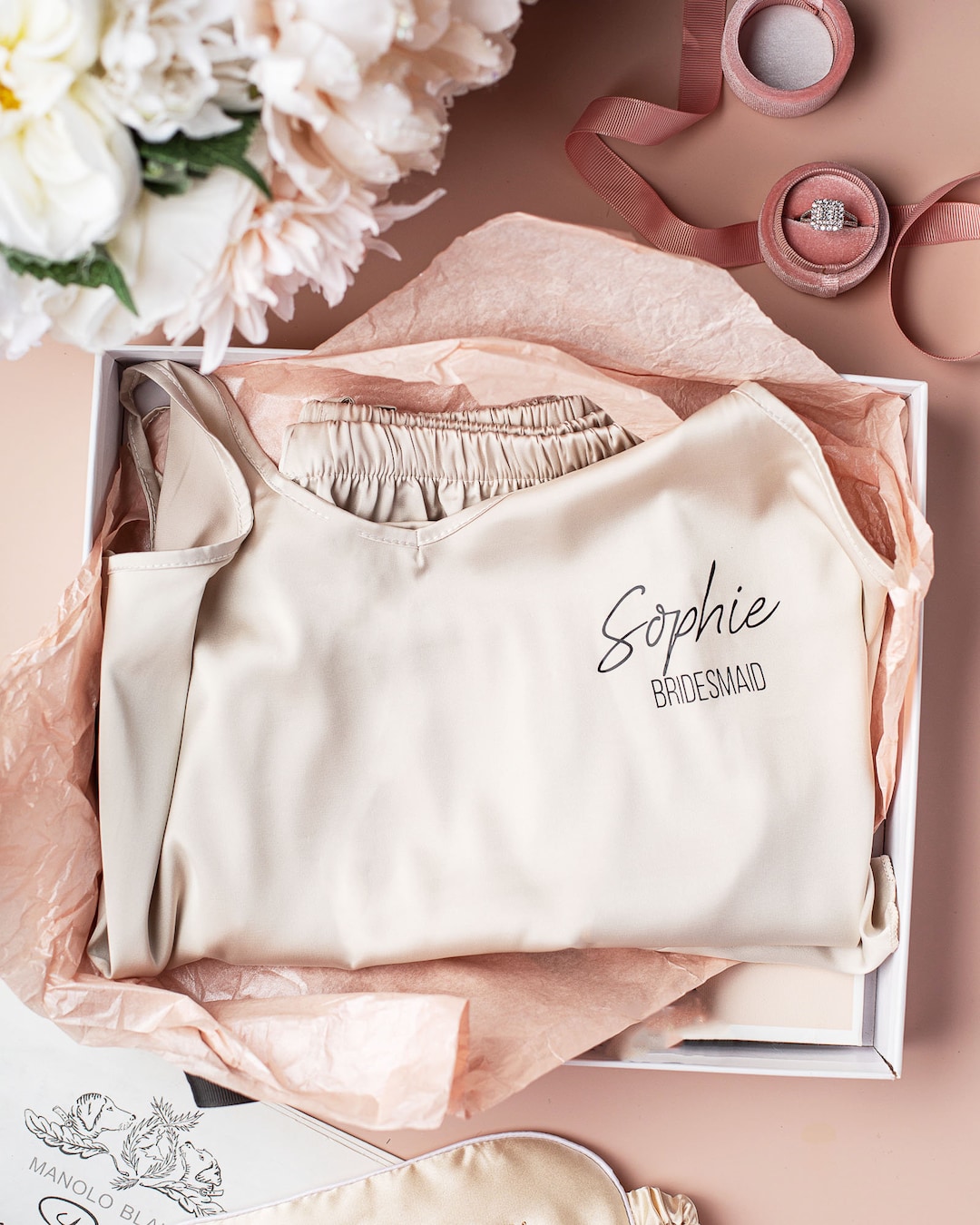 Personalized Gift CAMI SET- Front Customization Bridal Party Pajamas ...