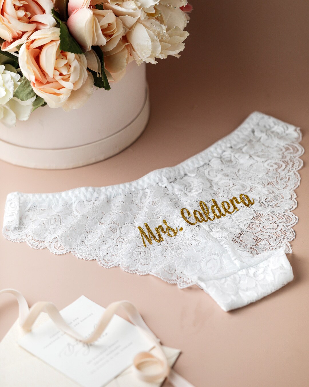 Personalized Gift for Her Valentine's Day Sexy Bride Panties Lace ...
