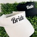 Bride and Babe Visor Hats, Bridesmaid Visor, Bachelorette Visor Hat ...