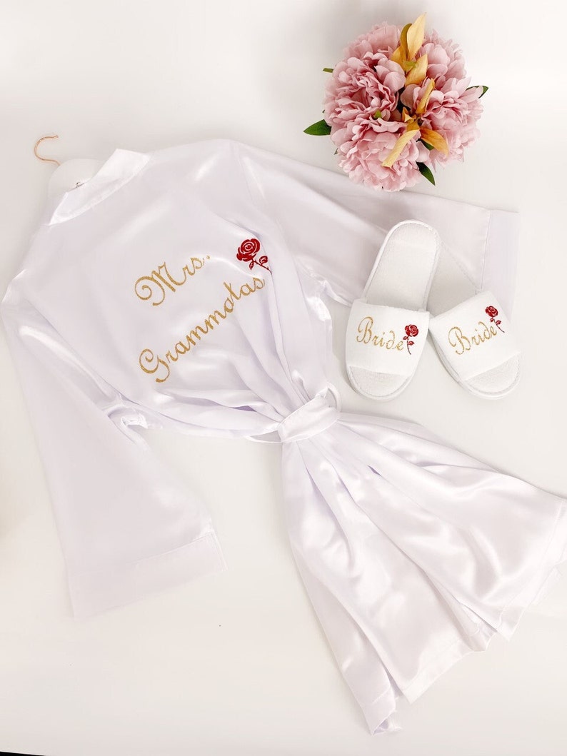 SET- Robe+ Slippers Beauty & the Beast Inspired Robe Wedding ...