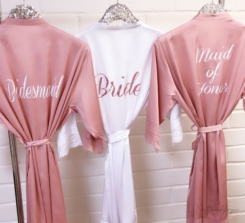 FINE LACE Wedding Robes Lace Robe Bridesmaid Robes Bridal Robe Bridal ...