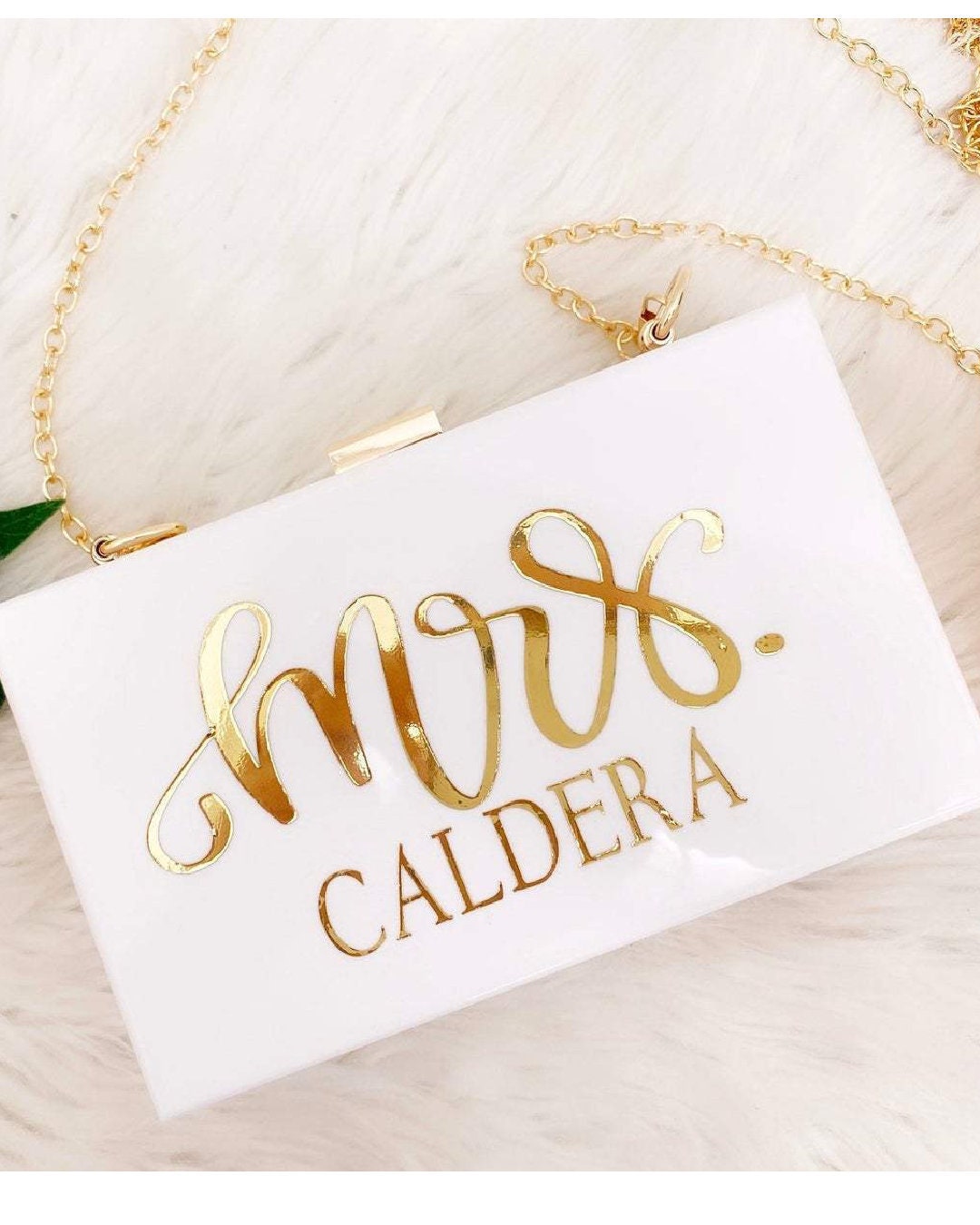 Mrs Purse Bride Clutch Honeymoon Purse for Wedding Bridal Clutch Custom ...