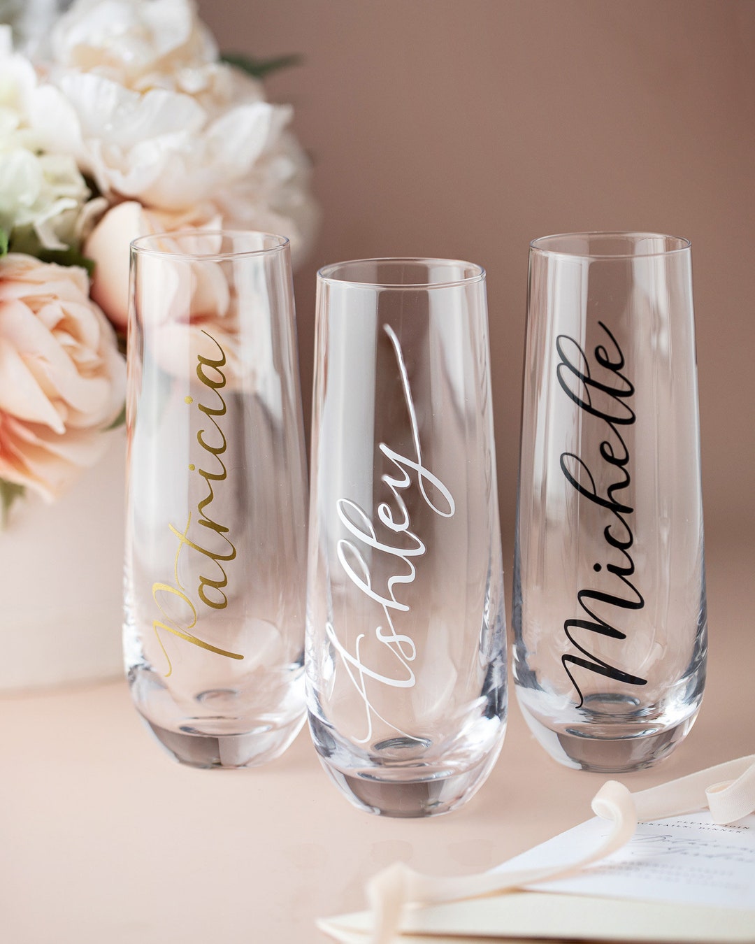 Wedding Flute, Christmas Flute Gifts Bride Champagne Flute - Bride Wine ...