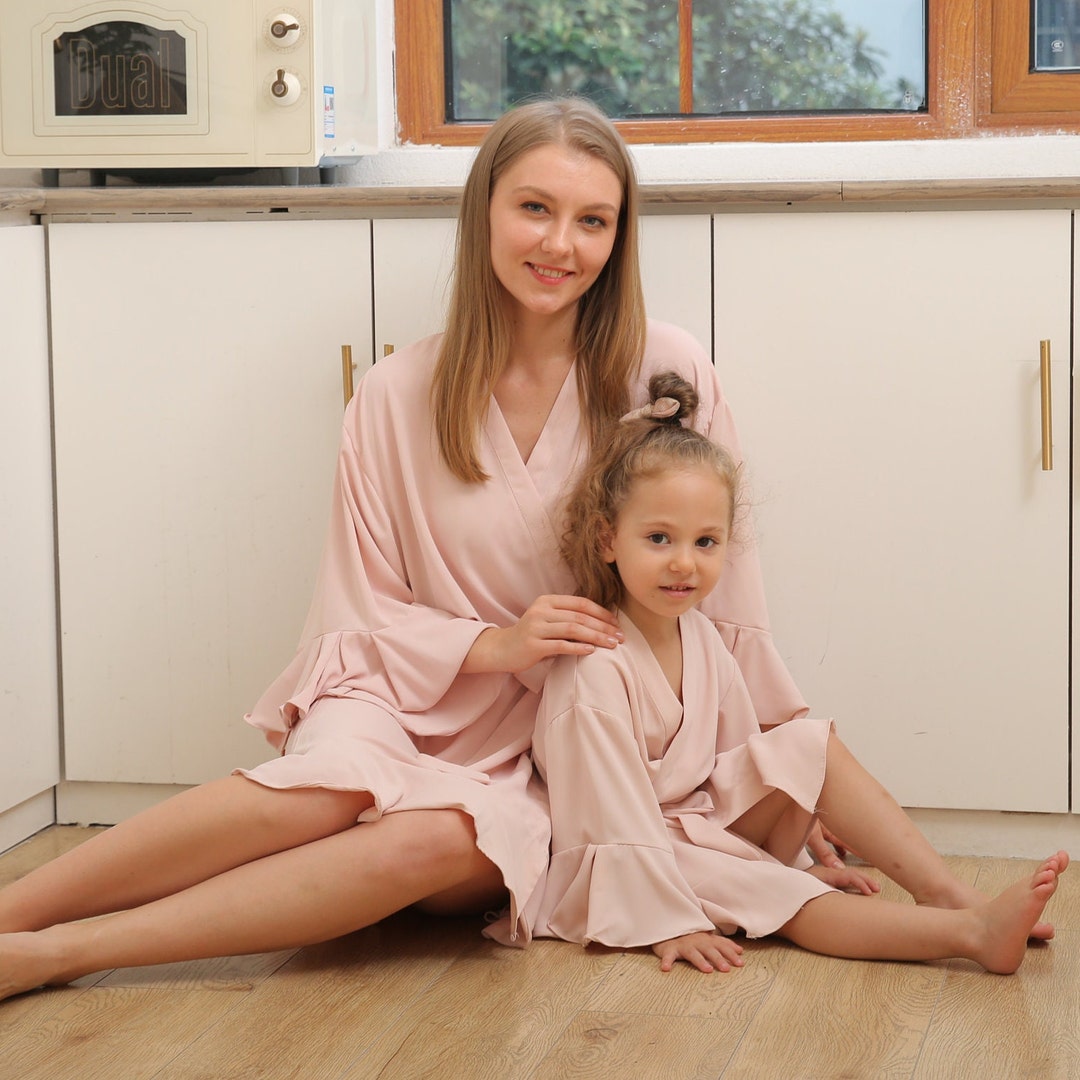 Ruffle Flower Girl Robes Flower Girl Gift Ideas Satin Flower Girl Robe ...