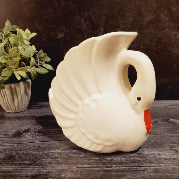 Ceramic Swan Planter - Etsy