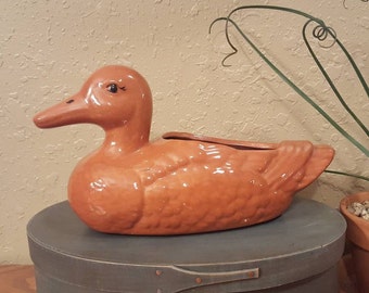 Ceramic duck planter | Etsy