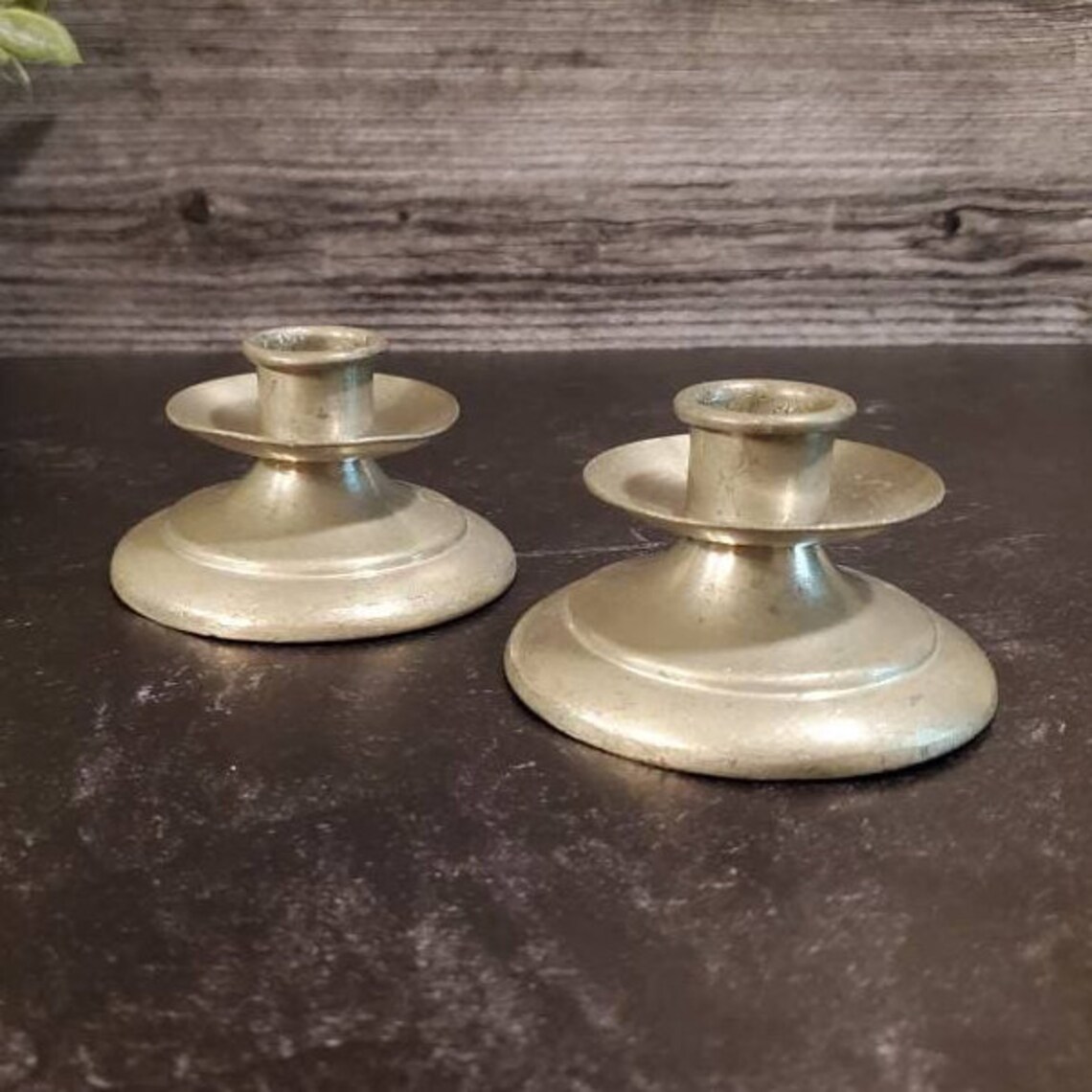 Vintage Mayflower Pewter Candle Holders. Rustic Short Pewter - Etsy