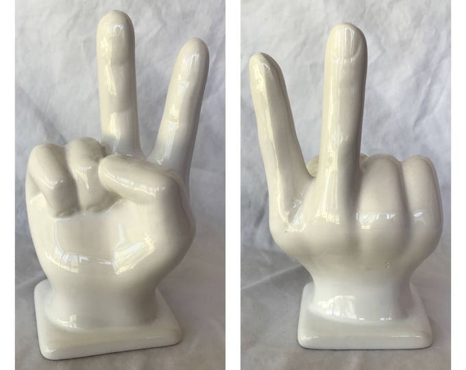 Peace Sign Hand Statue in Different Colors (ceramic) - Etsy