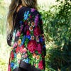 70s Folk Scarf Rustic Wool Shawl Multicolor Traditional Scarf Floral ...