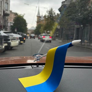 Ukrainian Flag in CAR From Ukraine Made in Ukraine. Flag Ukraine ...