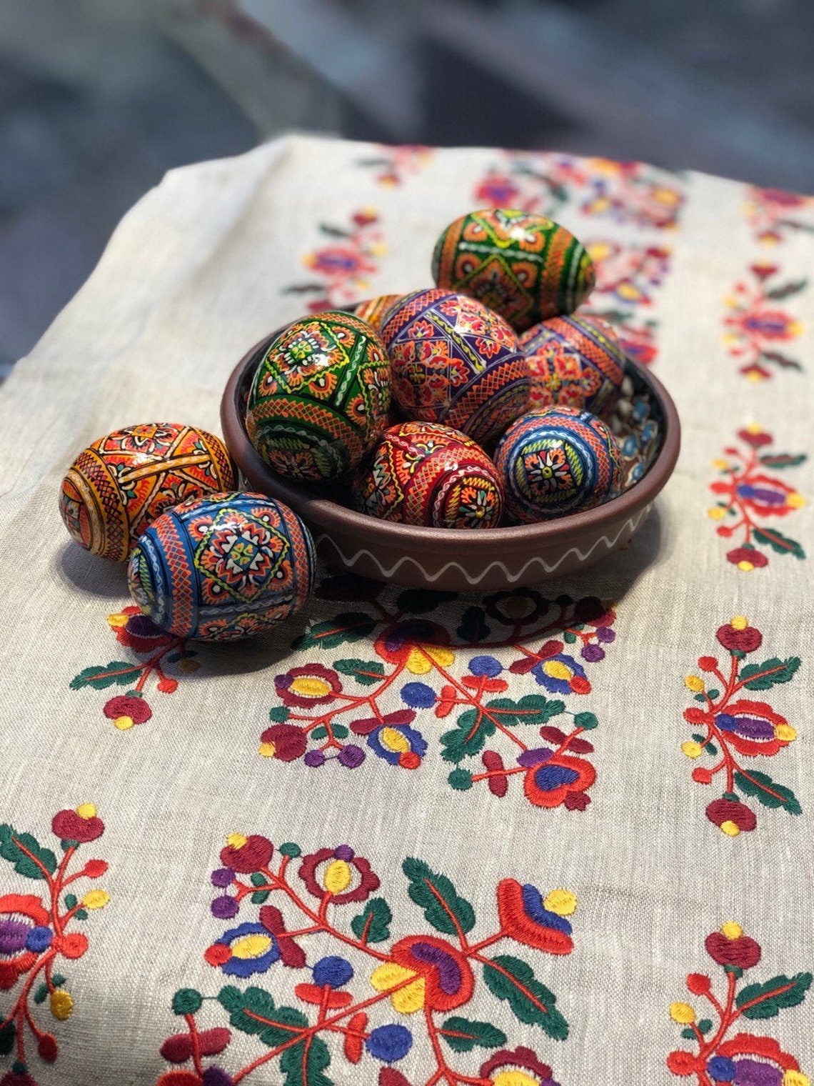 Set 6 Easter Wooden Eggs Ukrainian Traditional Pysanky Hand - Etsy