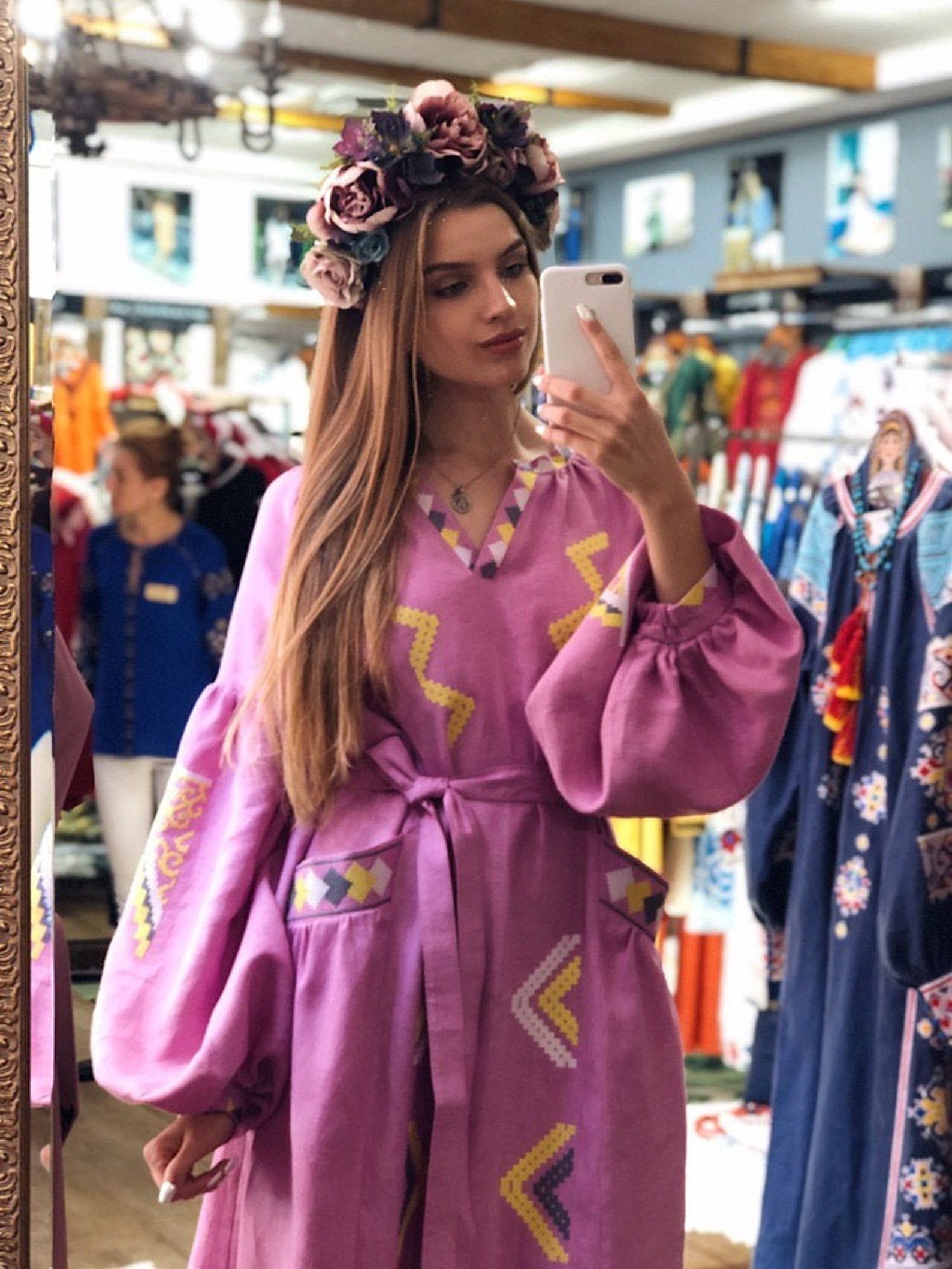 Colorful Flower Crown Pink Deep Purple Romantic Wedding Flower - Etsy