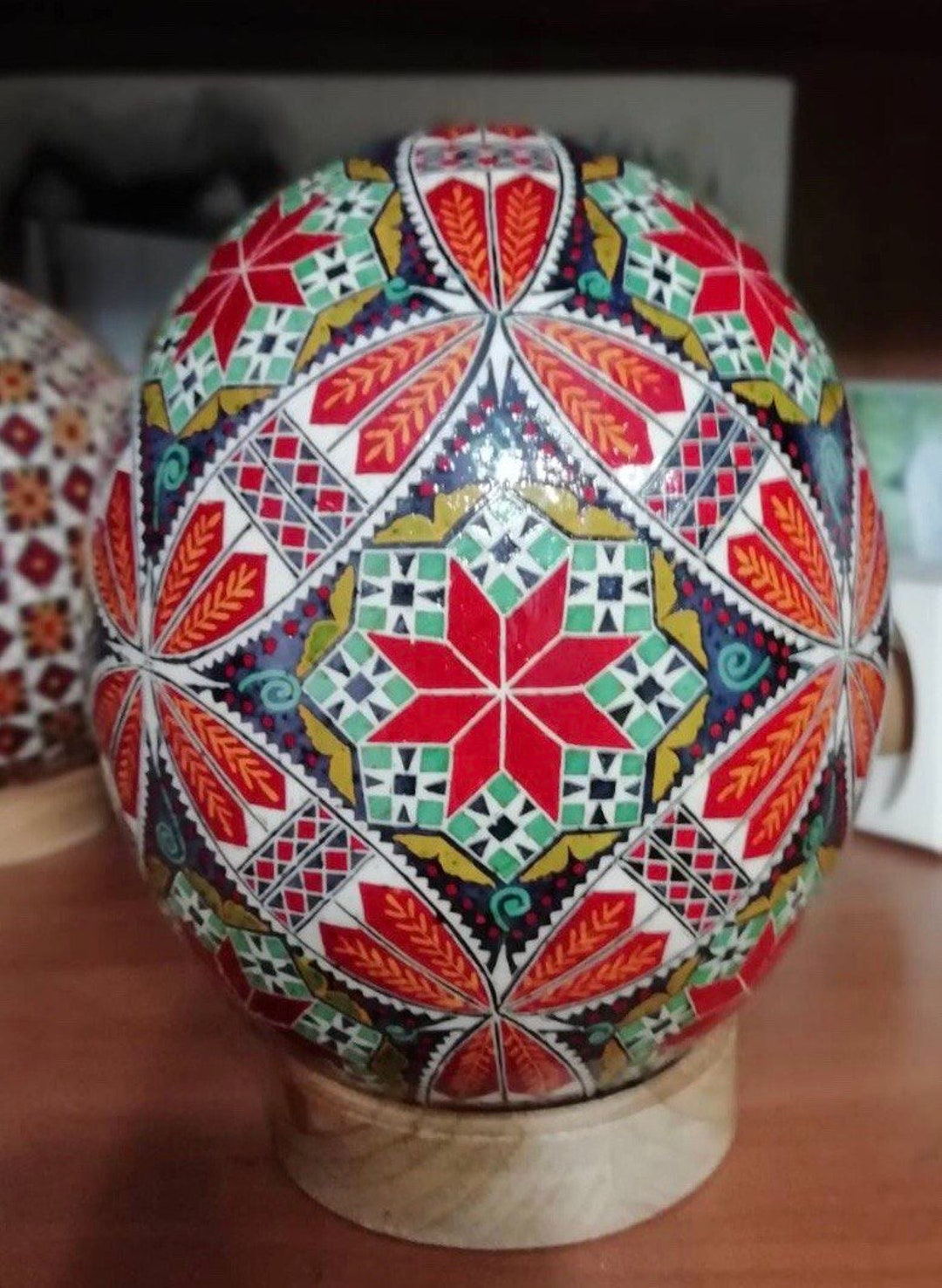 In Stock! Ostrich Egg, Easter Ostrich Pysanka Traditional Ukrainian ...