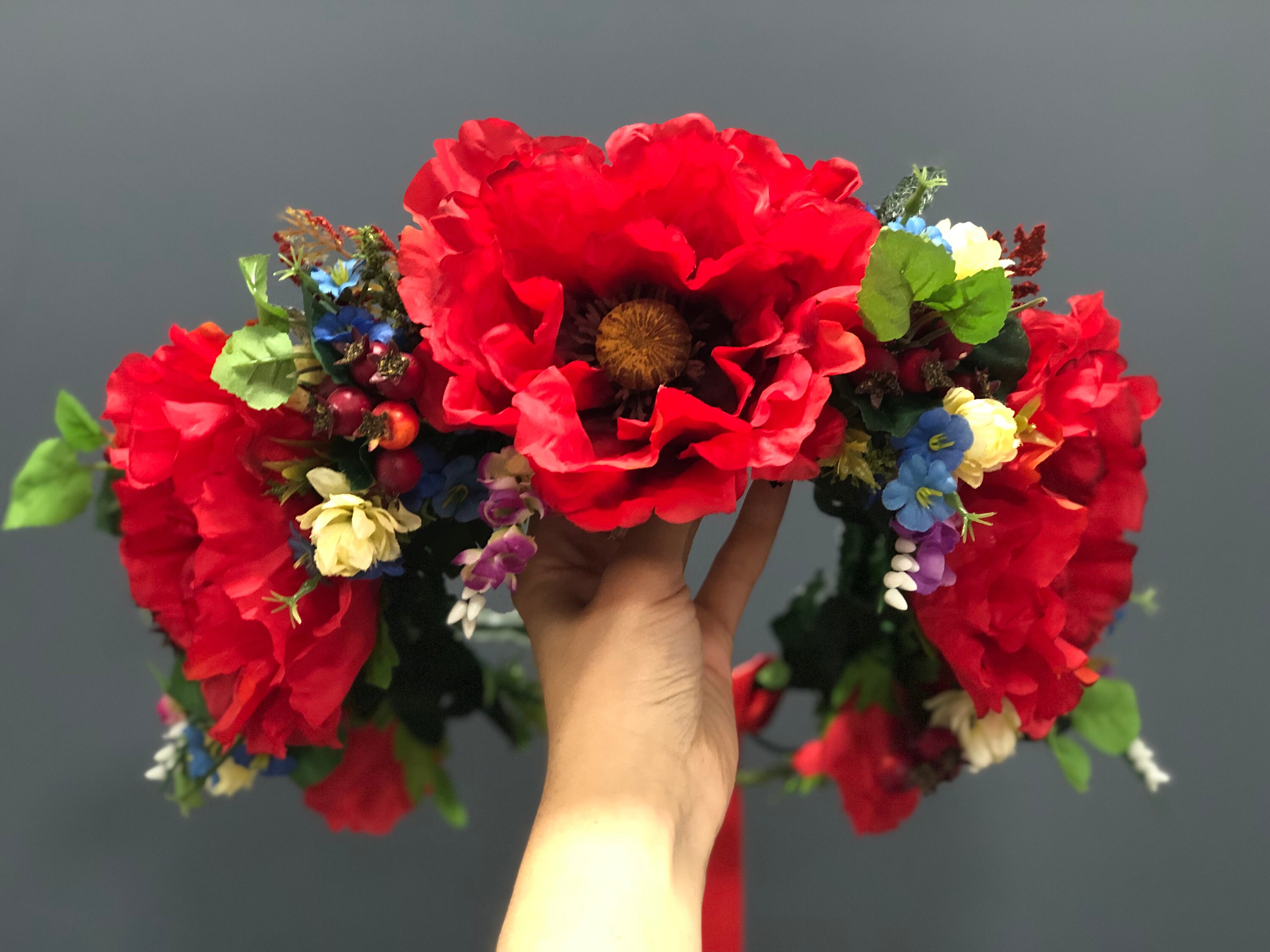 Floral Crowns With Poppies Romantic Wedding Flower Halo Bridal - Etsy ...