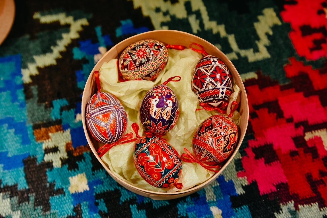 SET 6 Eggs Pysanka Real Ukrainian Pysanky Chicken High - Etsy