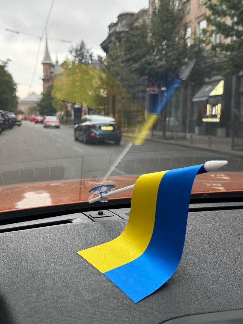 Ukrainian Flag in CAR From Ukraine Made in Ukraine. Flag Ukraine ...