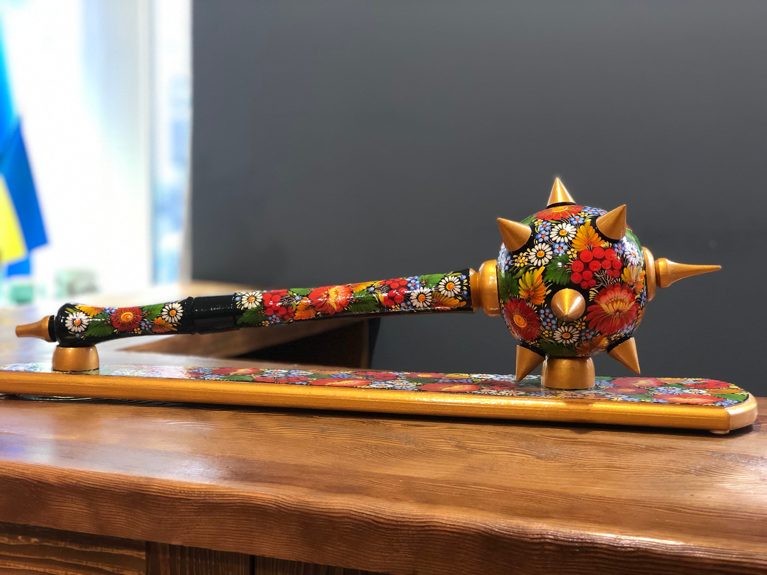 Souvenir Bulava, Ukrainian Mace Wooden Handmade for Men. Traditional ...