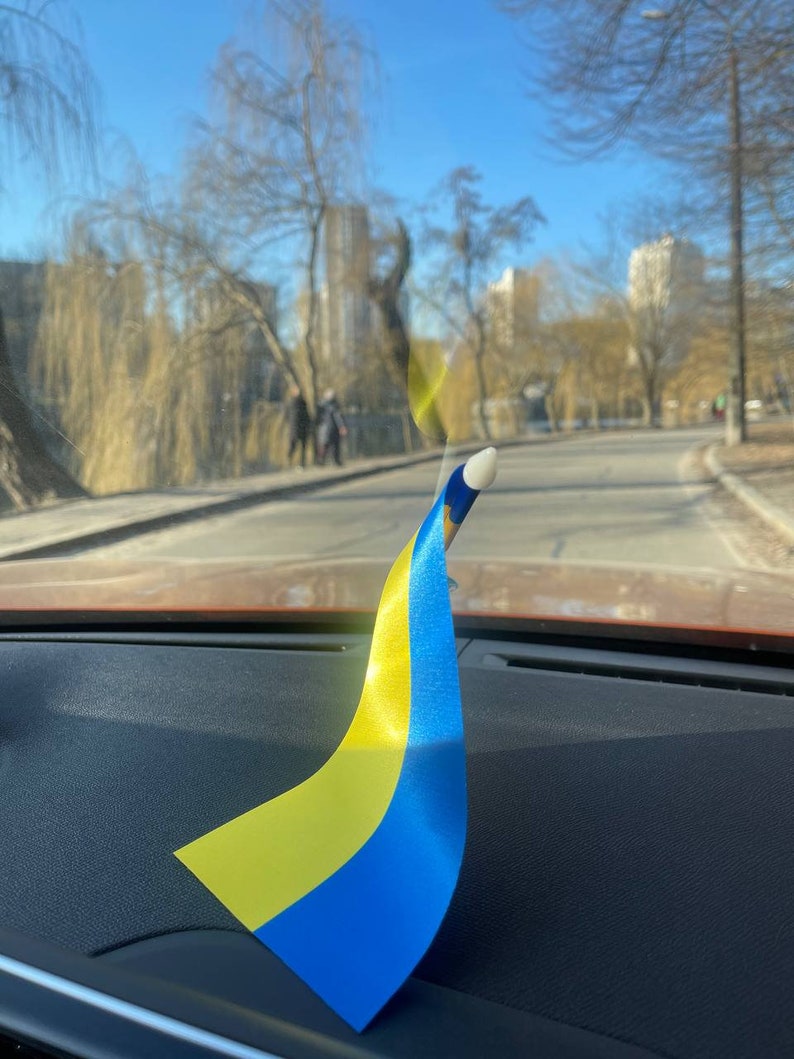 Ukrainian Flag in CAR From Ukraine Made in Ukraine. Flag Ukraine ...
