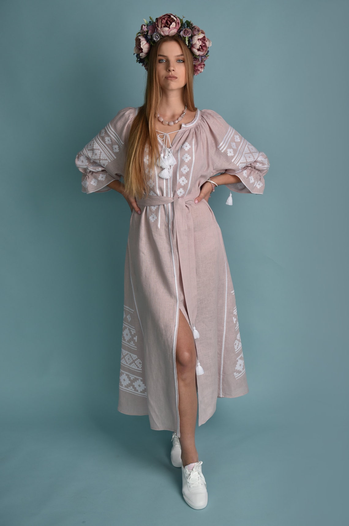 Colorful Flower Crown With 10 Ribbons Pink Deep Purple - Etsy