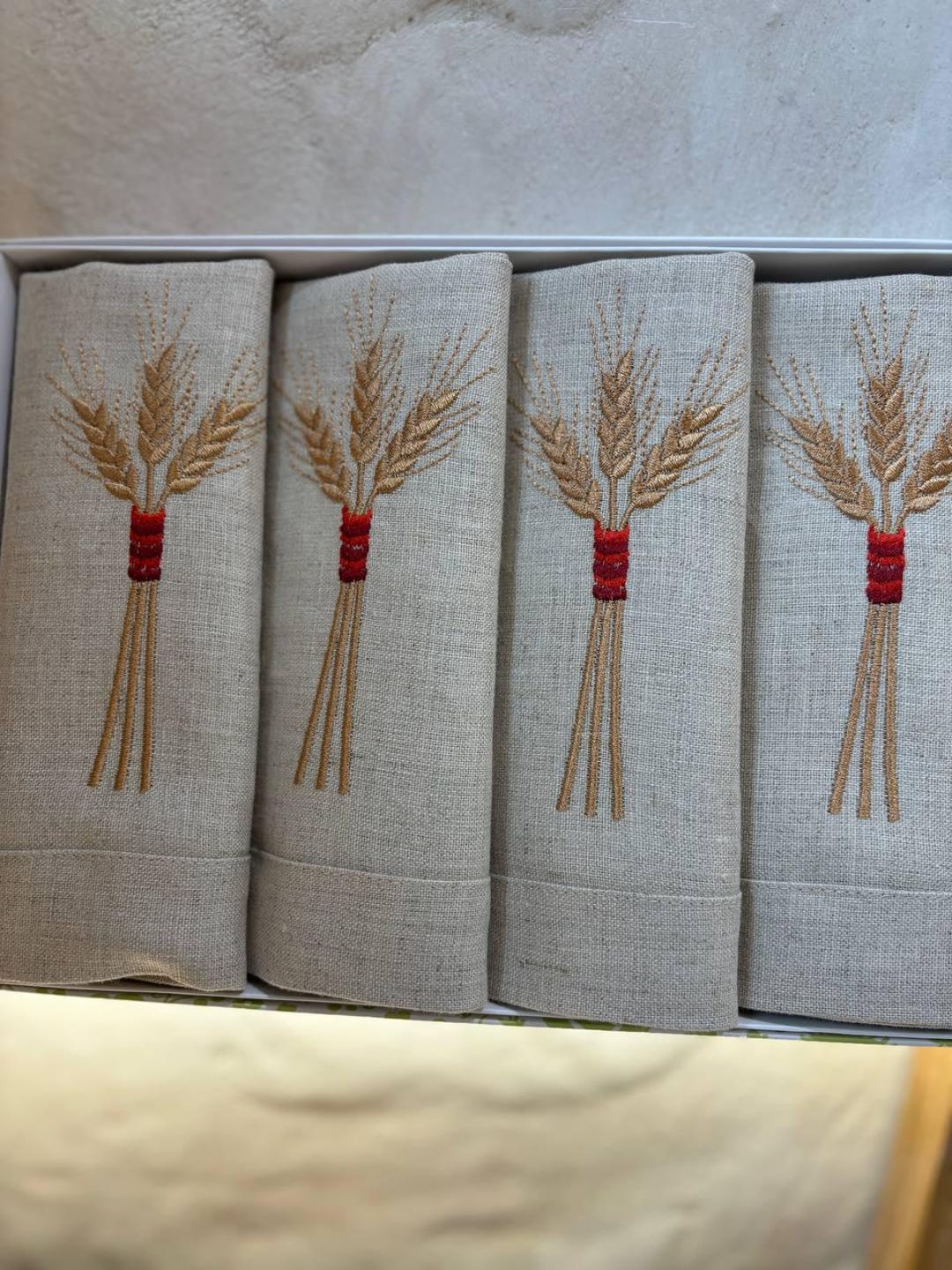 SET 4 Napkins "didukh" 40*40 СМ. Embroidered Ukrainian Napkins ...