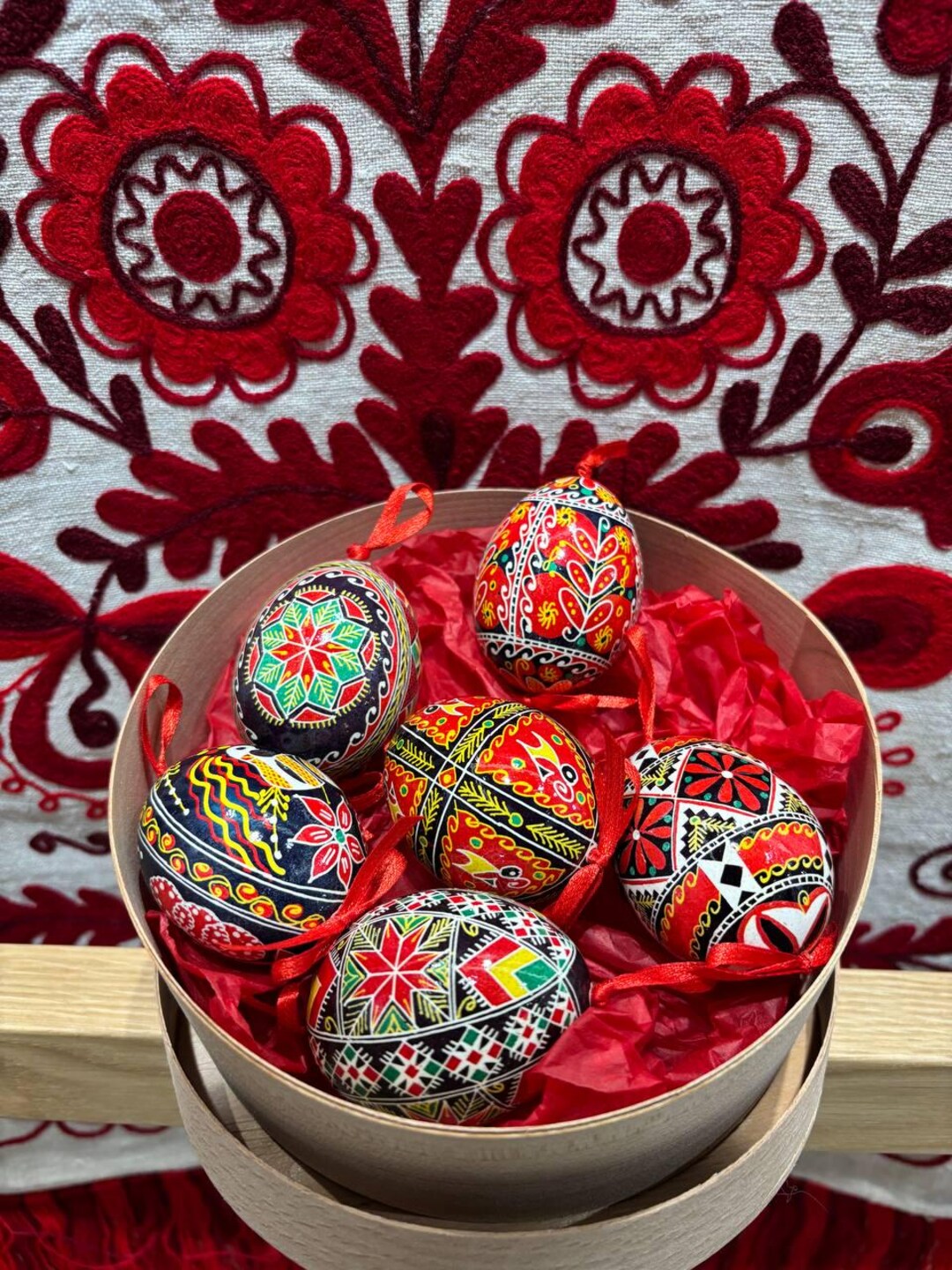 SET! 6 Eggs Pysanka, Real Ukrainian Pysanky Chicken High Quality Easter ...