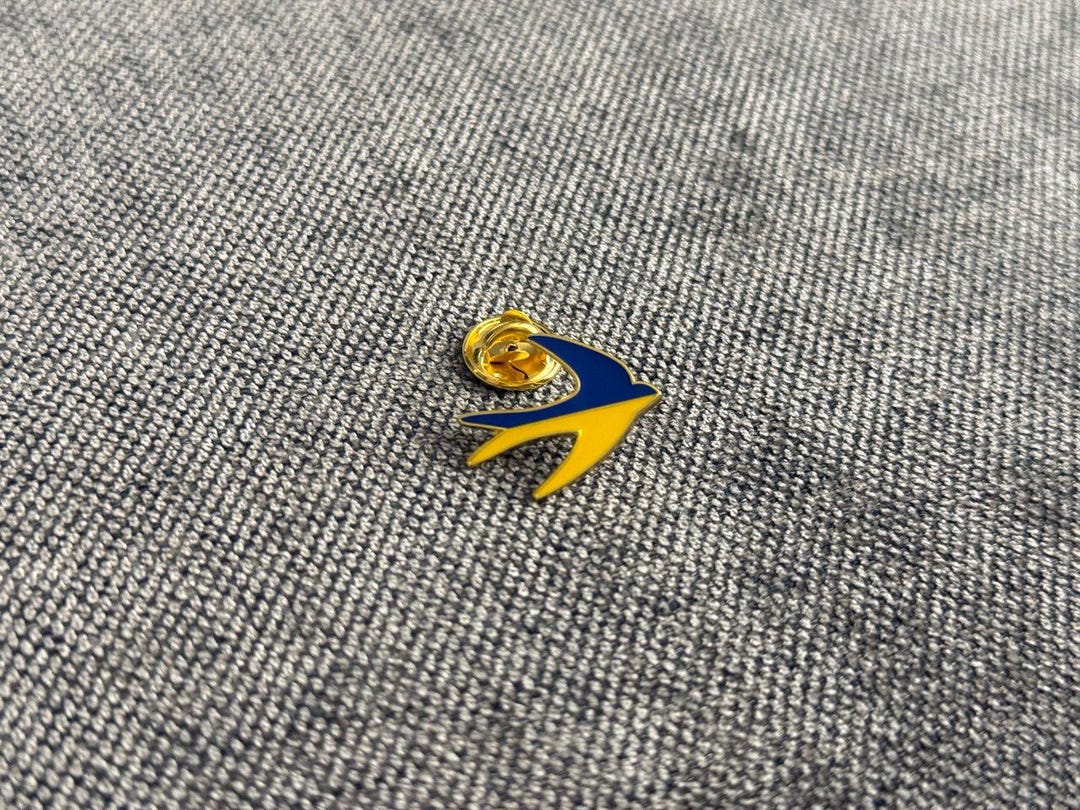 2025 Ukrainian Swallow Badge, Handmade Badge, Badge in Colors of ...