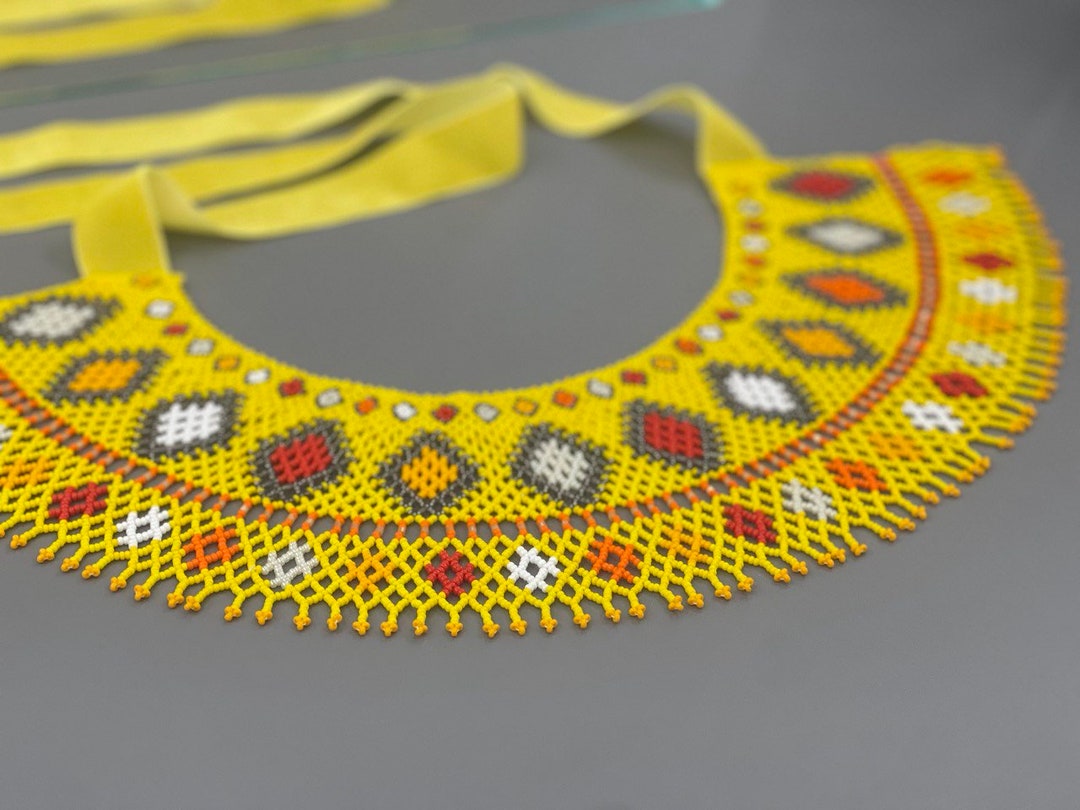 2024 Ukrainian SYLYANKA Seed Bead Necklace Beaded Collar Czech ...