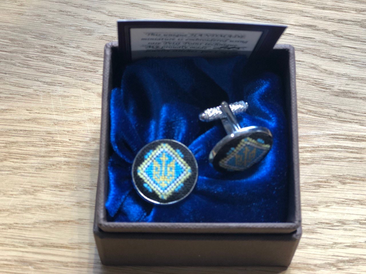 Cufflinks for Men Trident Wedding Embroidered Cufflinks for | Etsy