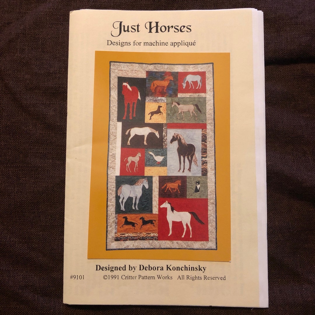 Just Horses Quilt Pattern Machine Applique Quilt Pattern - Etsy