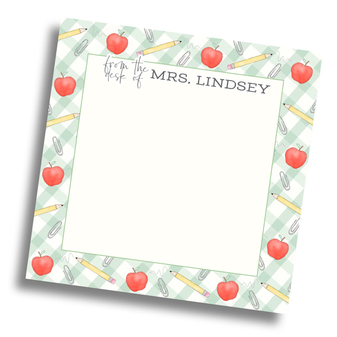 From the Desk of teacher Notepad - Etsy