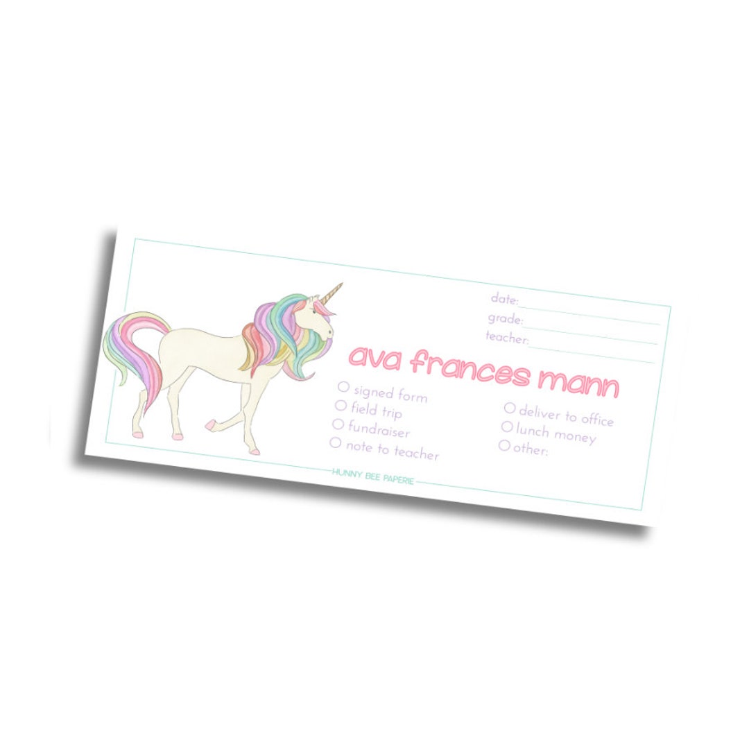 School Communication Envelopes · unicorn - Etsy