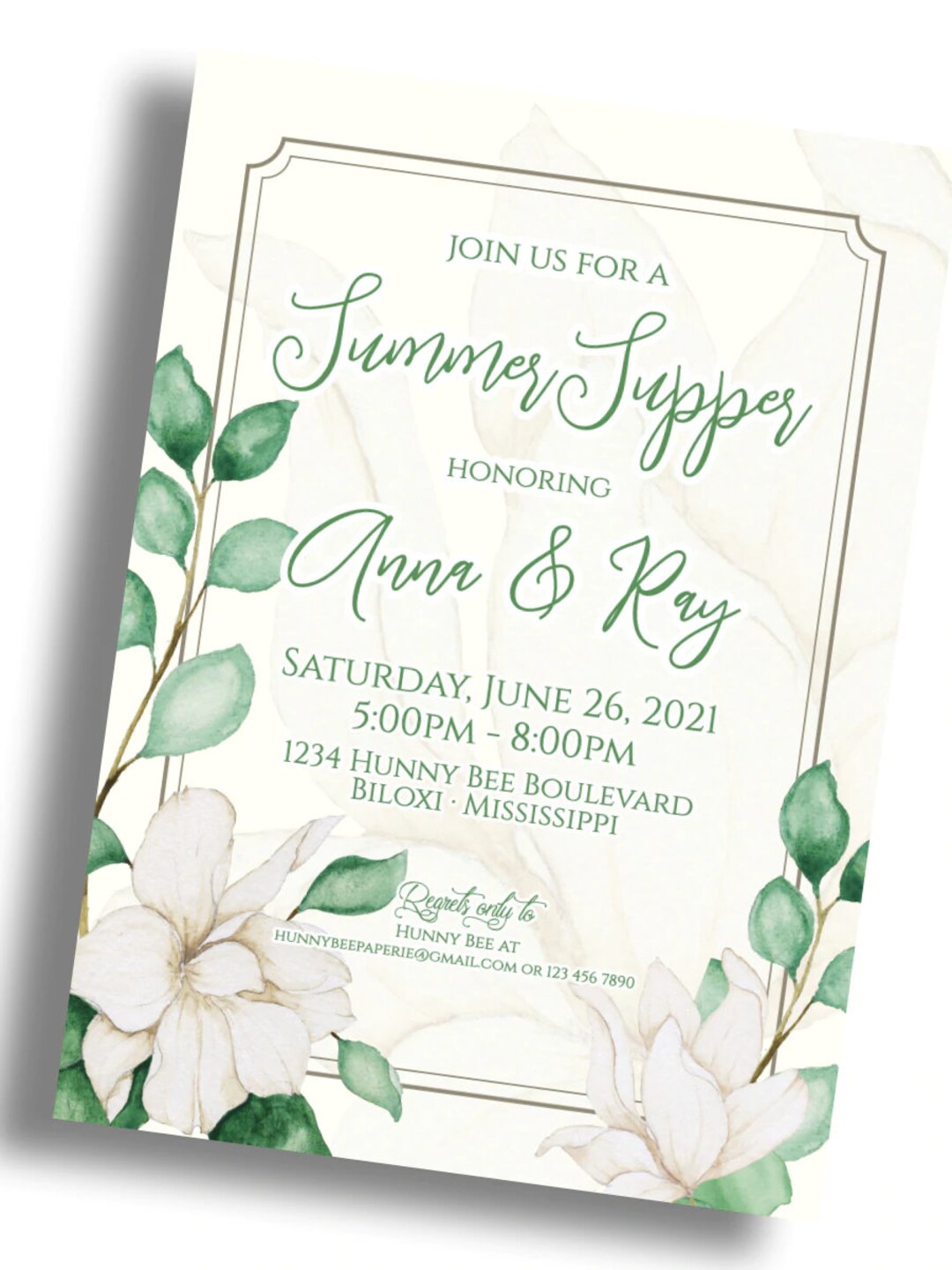 Summer Supper Invitation - Etsy