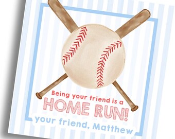 Baseball Valentines Boy Sports Valentine Card Gift Classroom - Etsy
