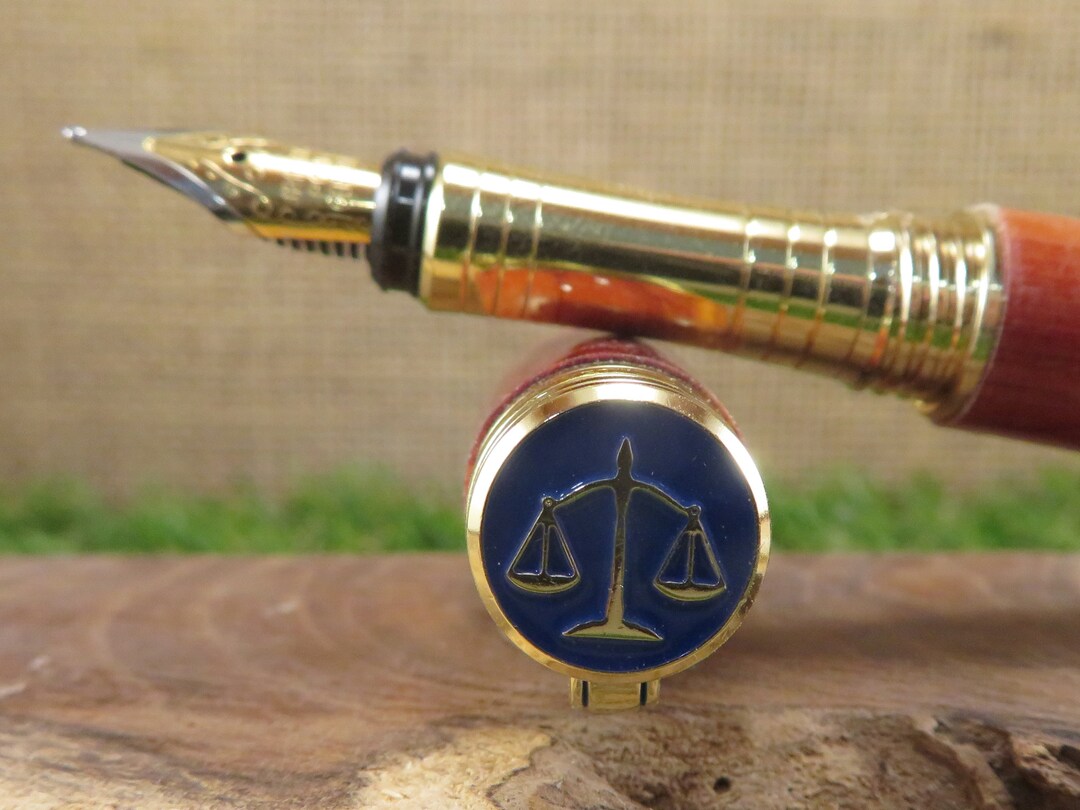 Unique Handcrafted Scales of Justice Fountain Pen Made in the UK - Etsy