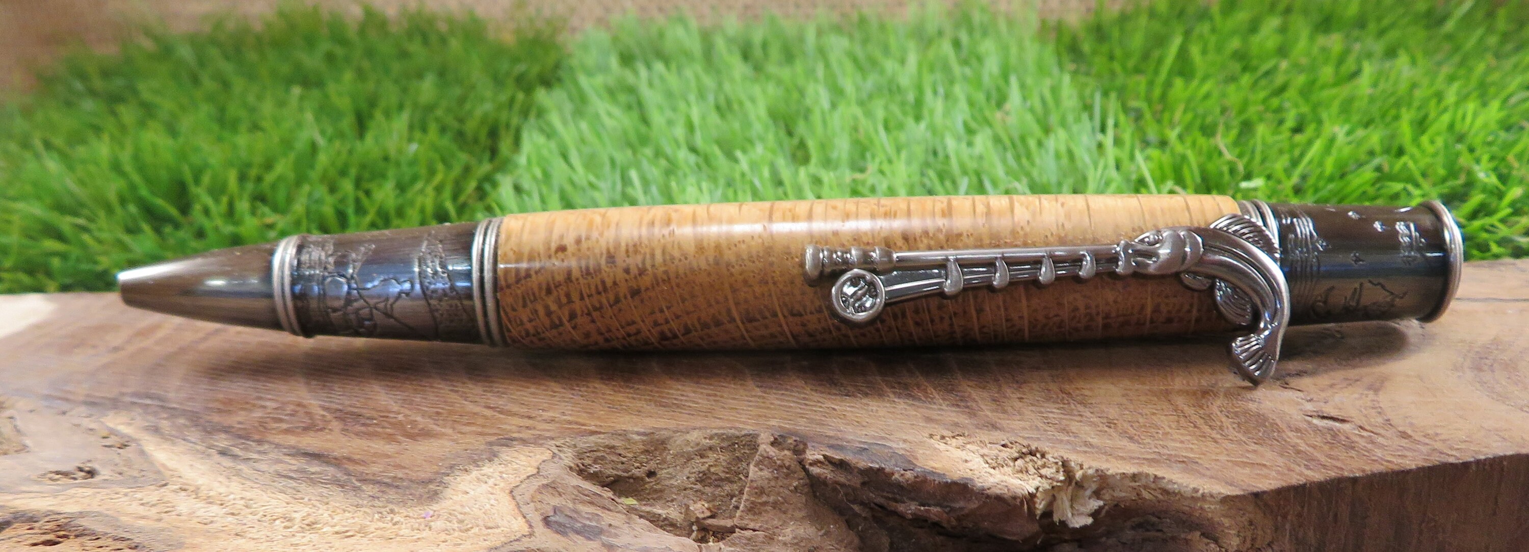 UK Handmade Fishing Ballpoint Pen. Copper Chrome or Brass - Etsy