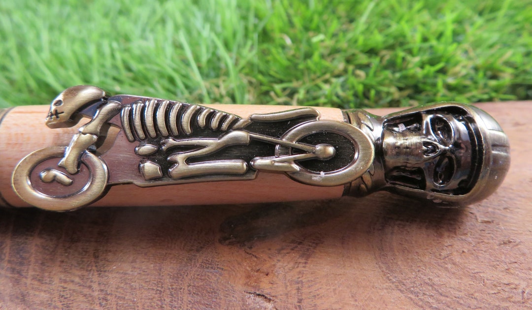 Ghost Rider / Skull Ballpoint Pen - Parker Refill - Handmade - UK Based ...