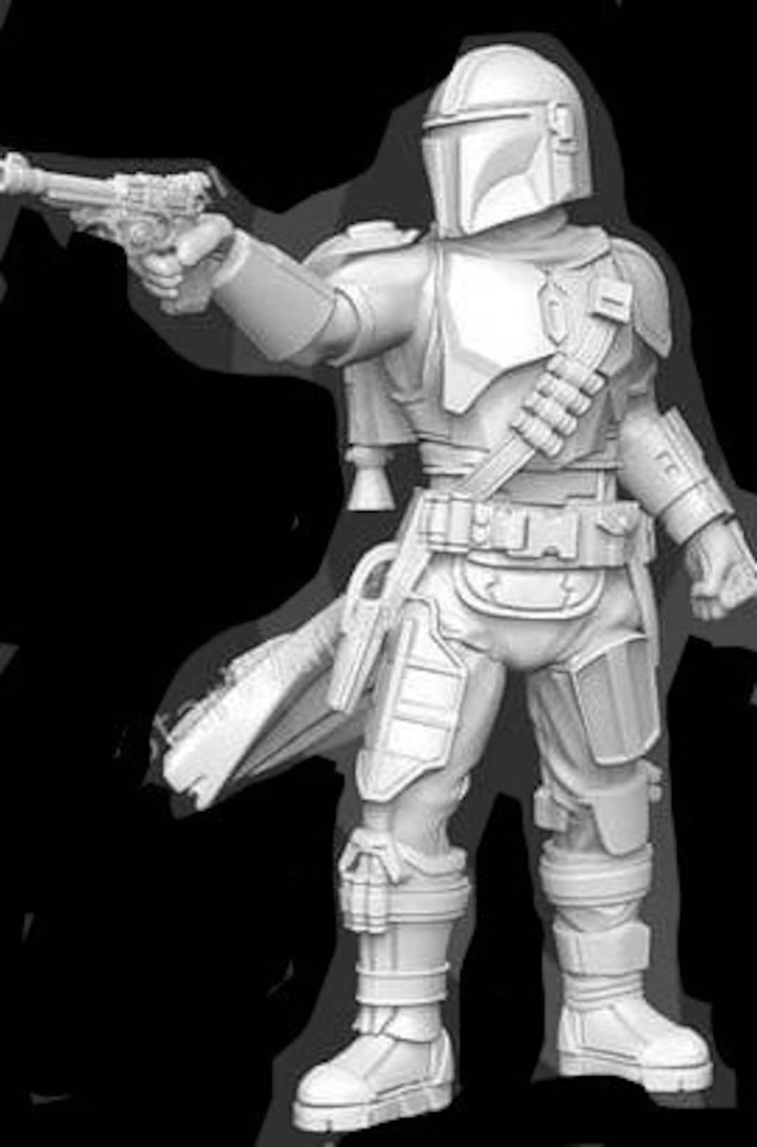 Mando Bounty Hunter 28mm Miniature - Etsy
