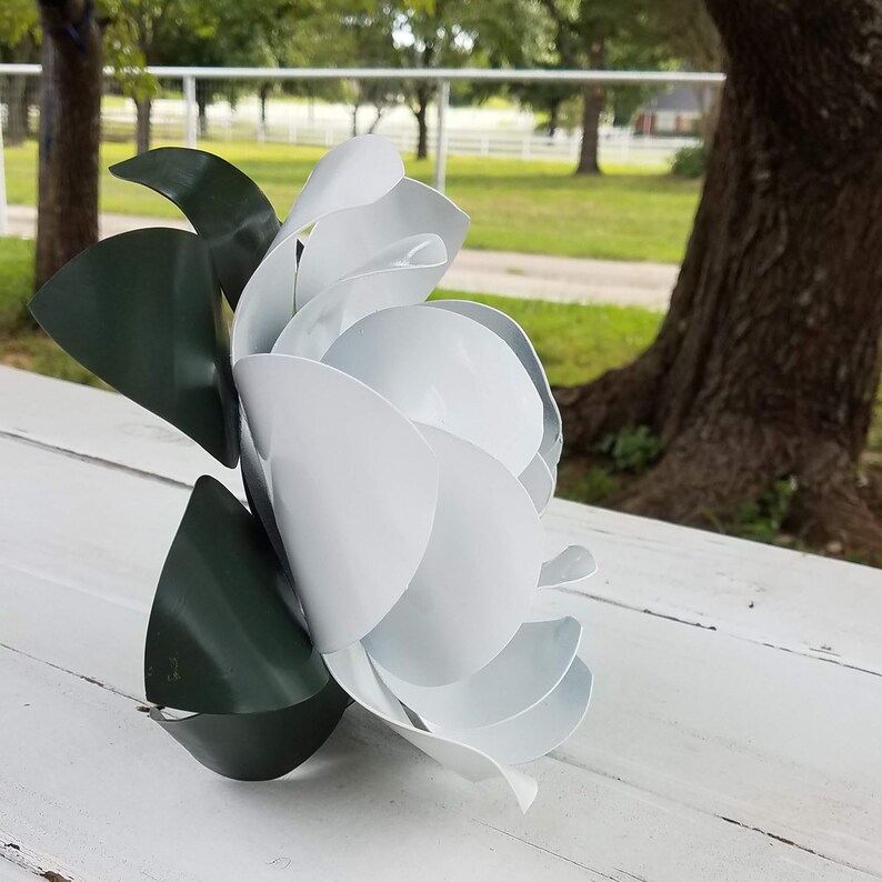 10 Steel Magnolia Metal Flower Magnolia Flower | Etsy