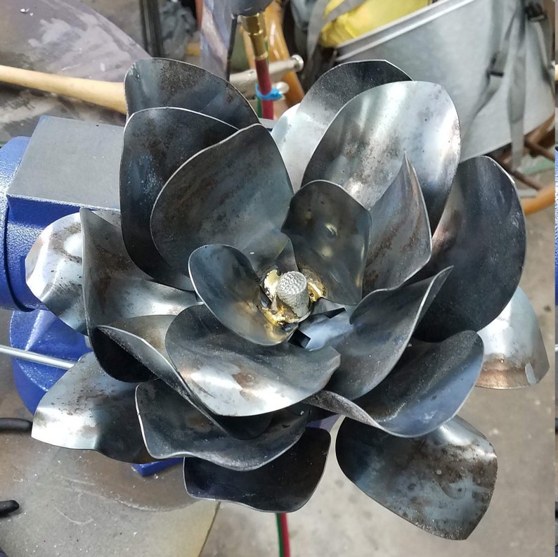 10 Steel Magnolia Metal Flower Magnolia Flower | Etsy