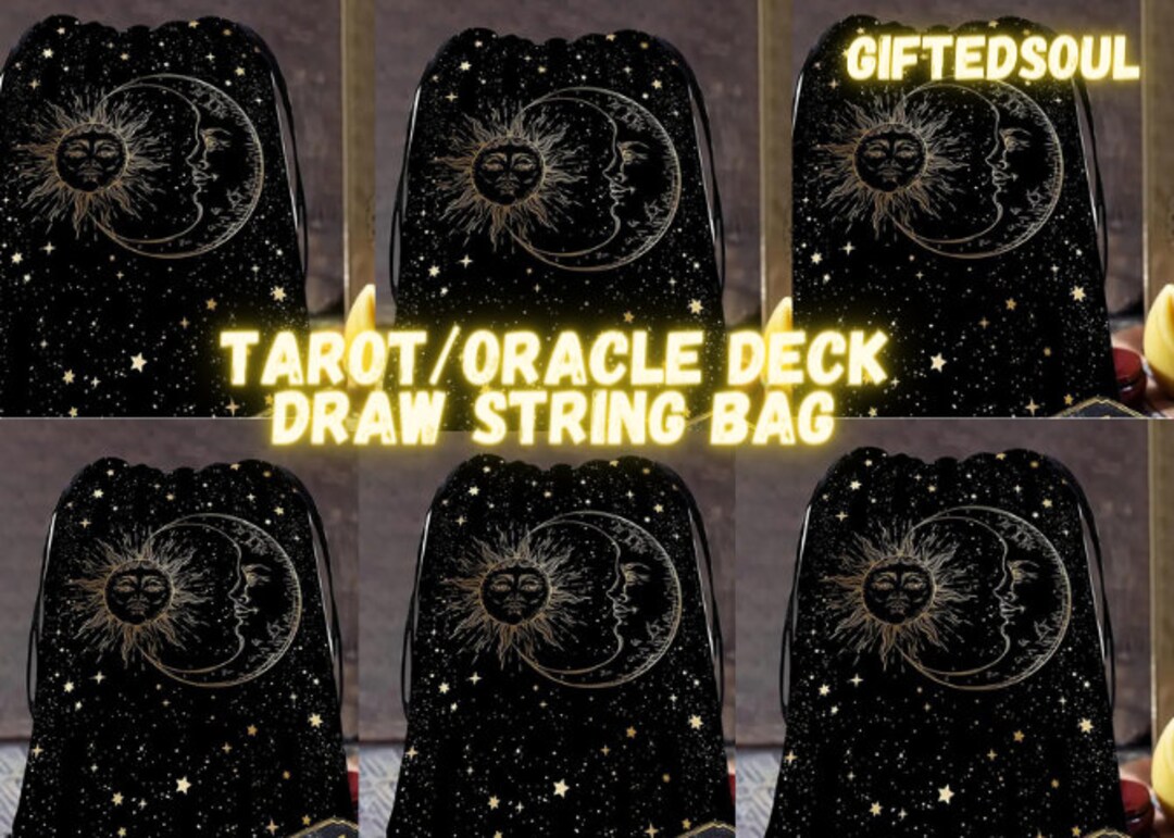 Sun and Moon Tarot/oracle Deck Draw String Bag Storage for Tarot Deck ...