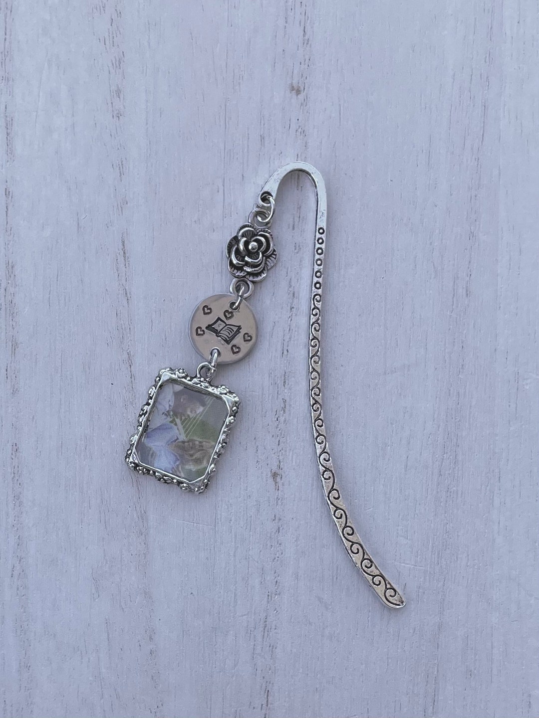 Picture Frame Bookmark / Mini Metal Scroll Bookmark - Etsy