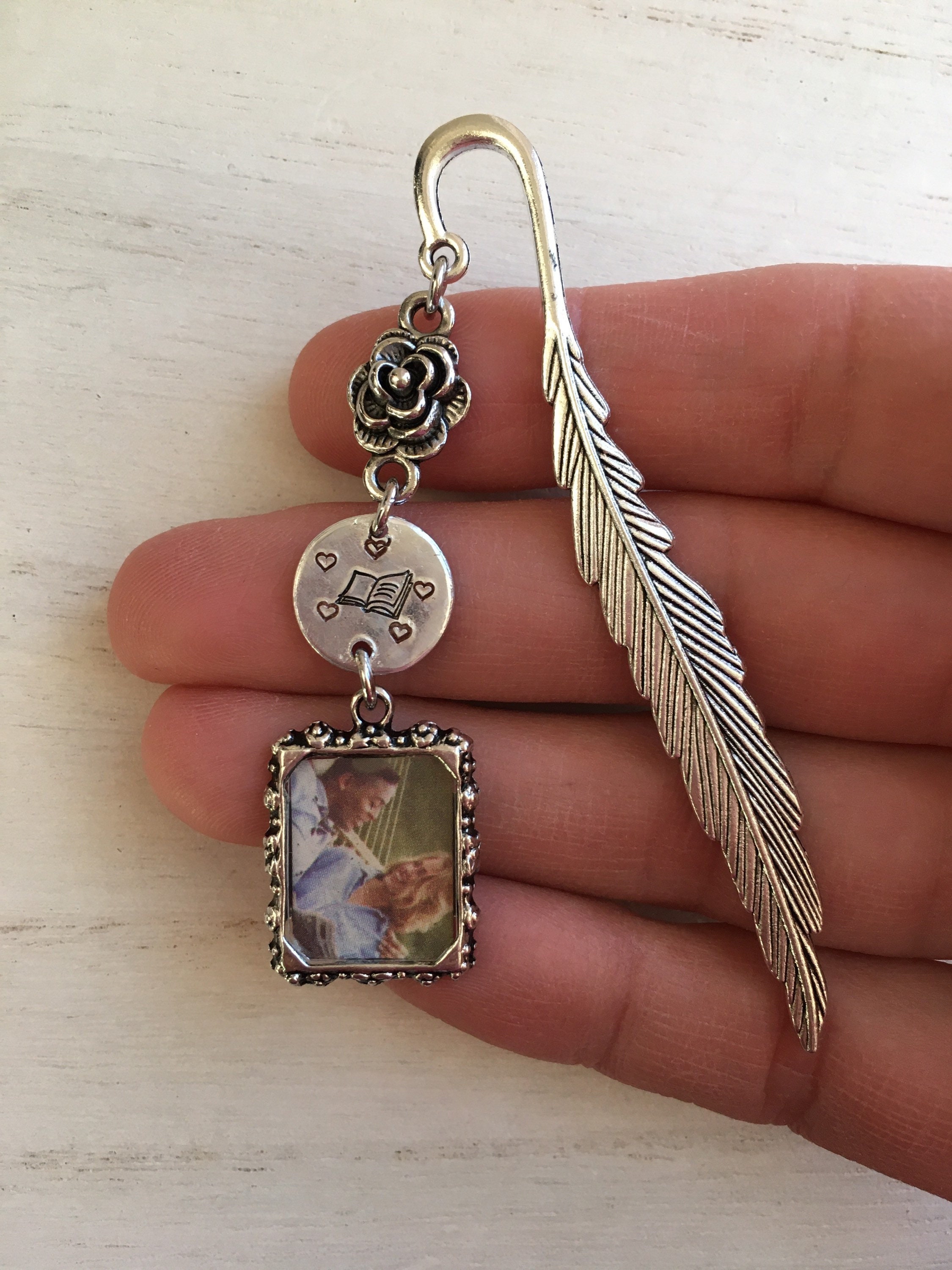 Picture Frame Bookmark / Mini Metal Scroll Bookmark - Etsy