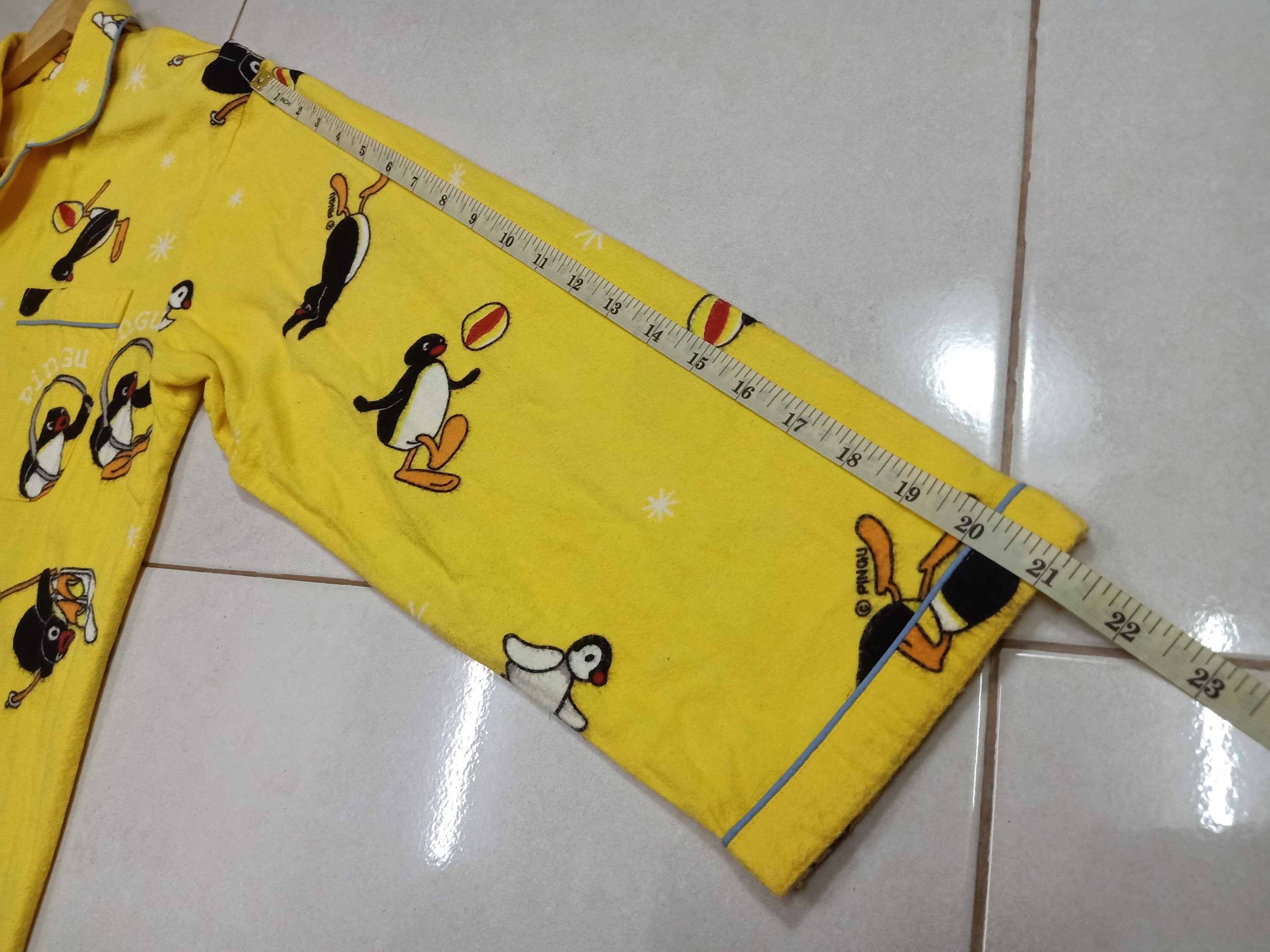 PINGU PENGUIN X SUMITOMO Monogram Graphics Vintage Clothing Yellow ...