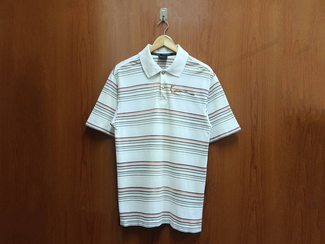 Vintage 90's KARL KANI Gold Edition Stripe Embroidered Karl Kani Logo ...