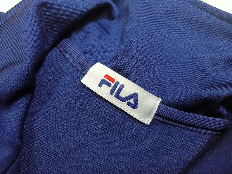 FILA Vintage Iconic BJ Color Embroidered Logo Side Tape Polo - Etsy