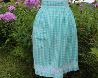 Blue gingham apron | Etsy