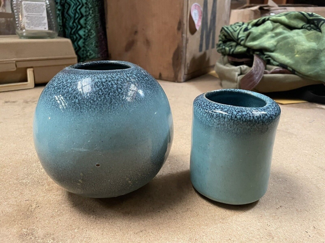 Vintage Indoor Planter Glidden Pottery Round Sno Ball Vase #63,l #123 ...