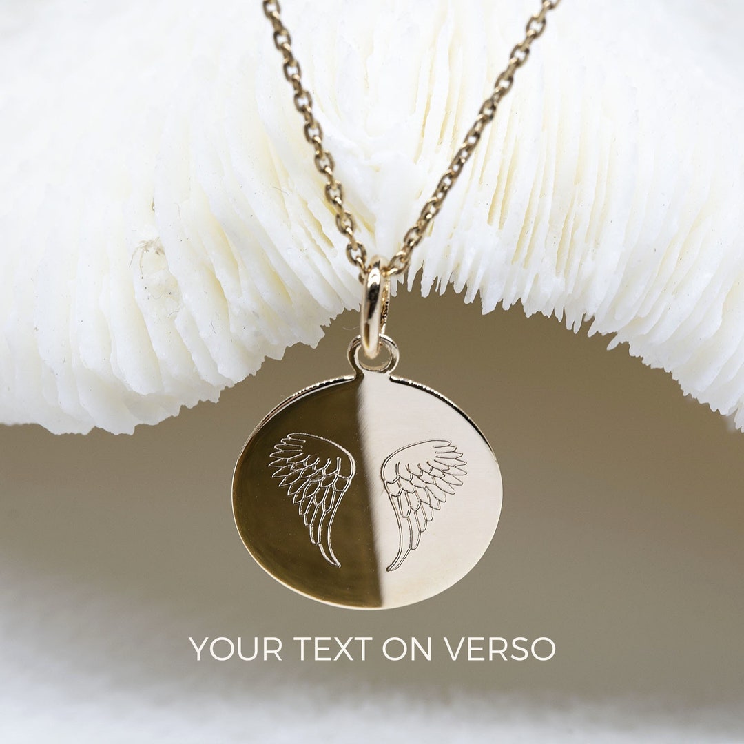 Angel Wings Necklace • ANGEL WINGS Pendant 17mm • Angel Wings Necklace ...