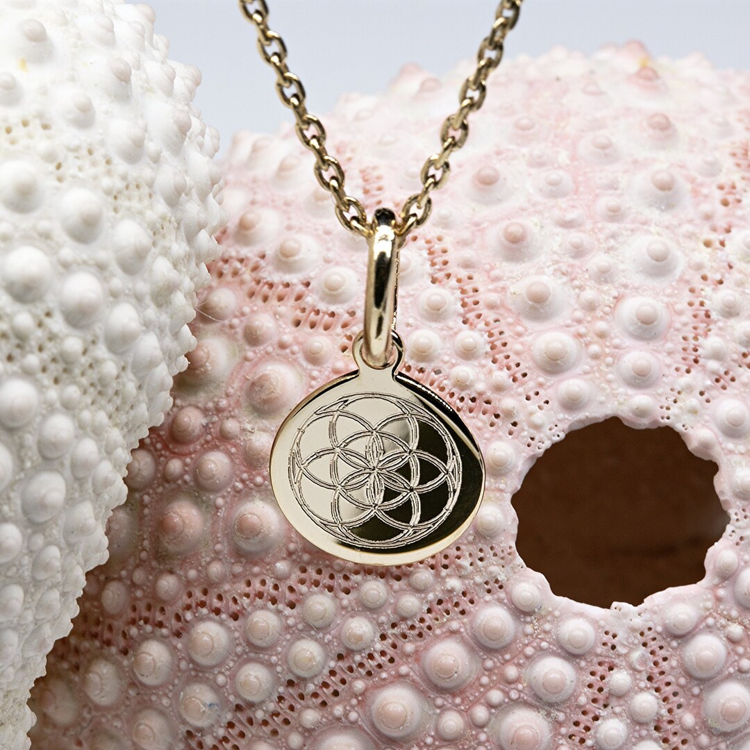 Pendant SEED OF LIFE 10 Mm Flower of Life Pendant Spiritual Jewel ...