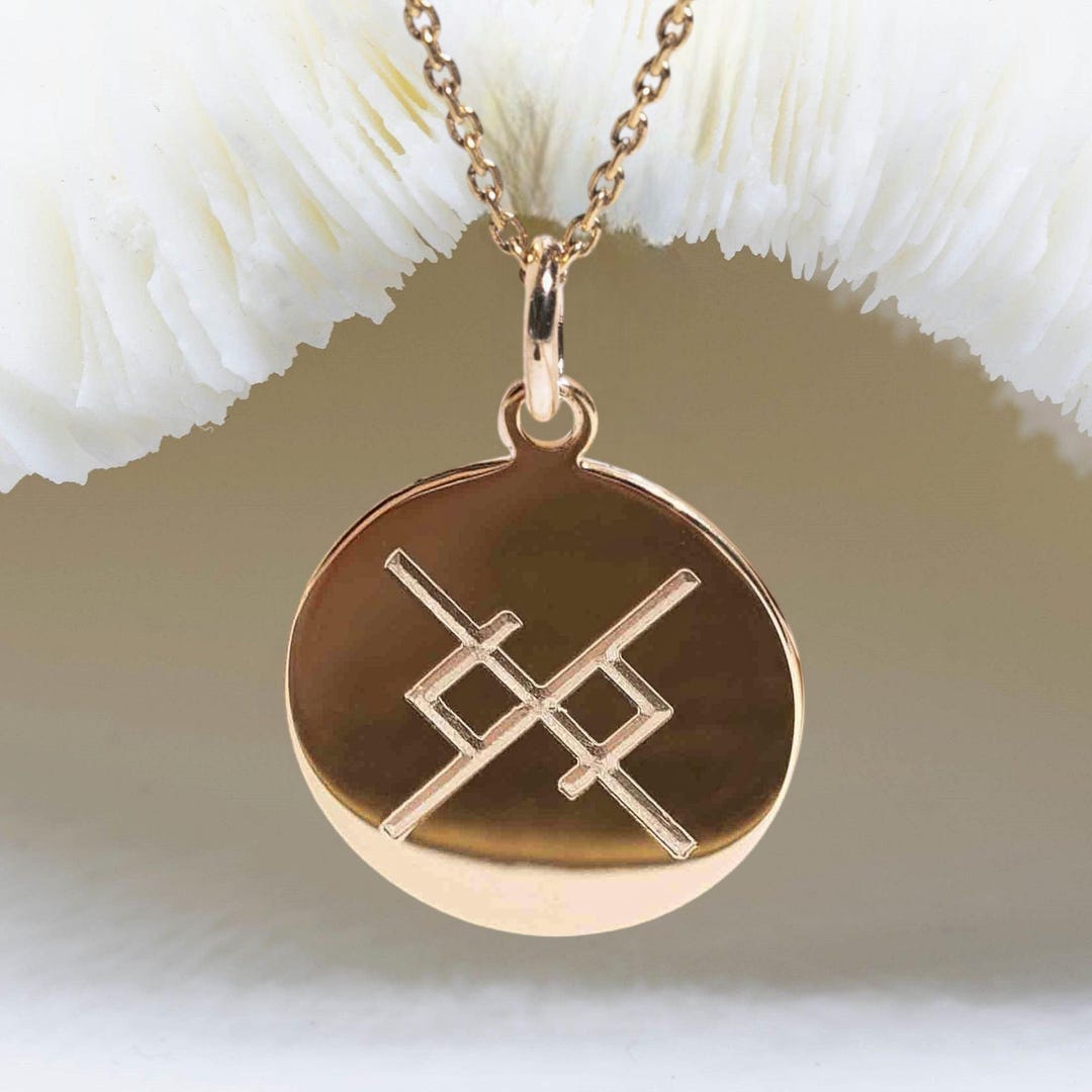 RUNES Necklace • Rune ETERNAL LOVE Pendant 17mm • Viking Rune Eternal ...